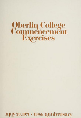 "Oberlin College Commencement 1971" by Oberlin College